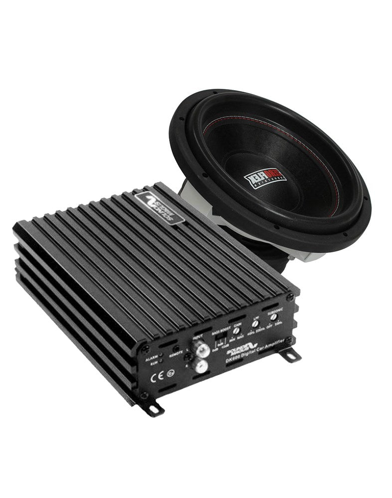 Zeroflex TKO-8 8-inch 500RMS Subwoofer (1 Sub) & Sound Magus DK600 Cla ...
