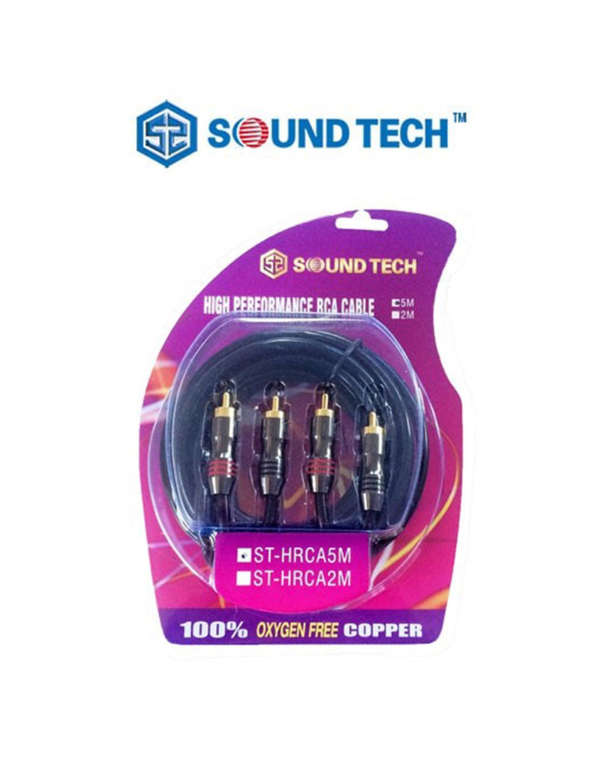 Soundtech High Performance RCA Cable 5M | 2RCA to 2 RCA | Oxygen-Free ...