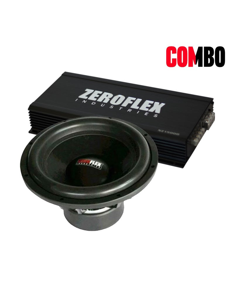 Zeroflex EVO-12 12" Car Subwoofer + NZ1500D 1500W RMS Amplifier Combo